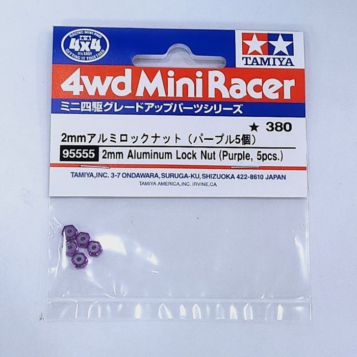 Jual Tamiya 95555 2mm Aluminum Lock Nut (Purple, 5pcs) | Shopee Indonesia