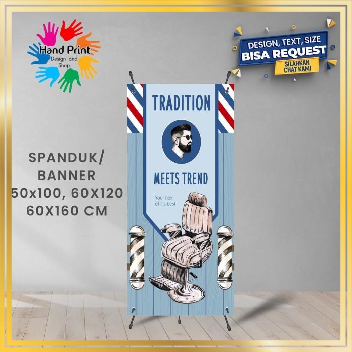 Jual SPANDUK BANNER Barbershop Cukur Pangkas Rambut B 60x160 CM ...