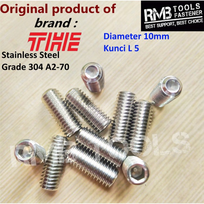 Jual M10x50 Baut L Tanam Set M10 Stainless Steel 304 Grade A2-70 Tahan Karat M10 | Shopee Indonesia