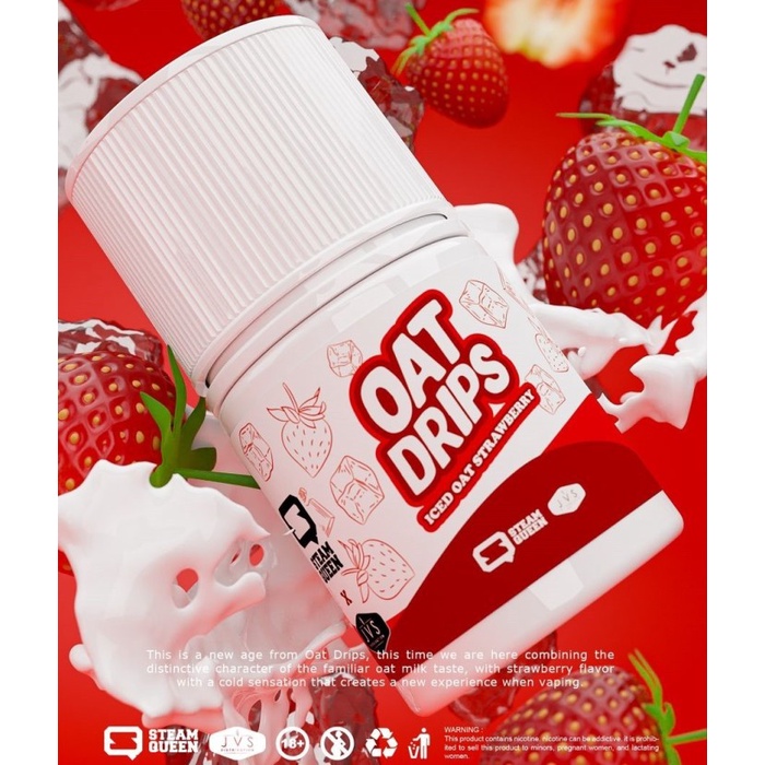 Jual OAT DRIPS V8 ICED OAT STRAWBERRY FREEBASE 60ML BY JVS x STEAM ...
