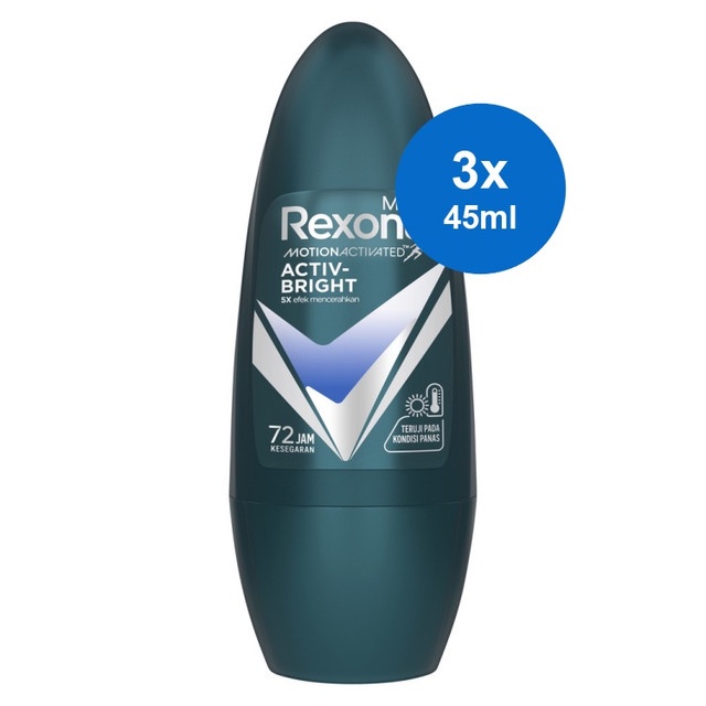 Jual Rexona Men Deodorant Roll On 3 x 45 ml | Shopee Indonesia