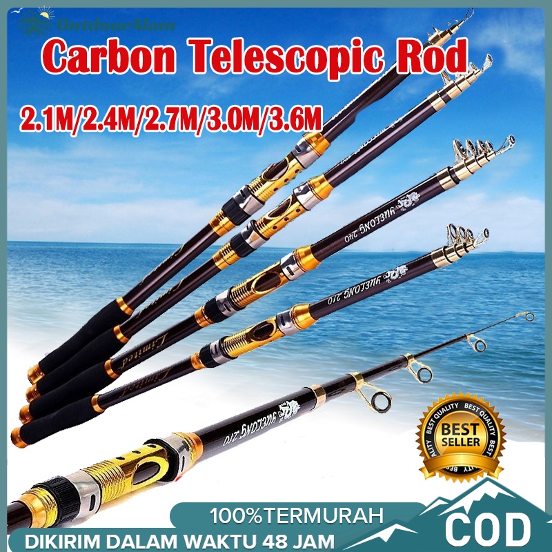 Jual Joran Pancing Murah Kuat Teleskopik/ Joran Pancing Carbon Fiber ...