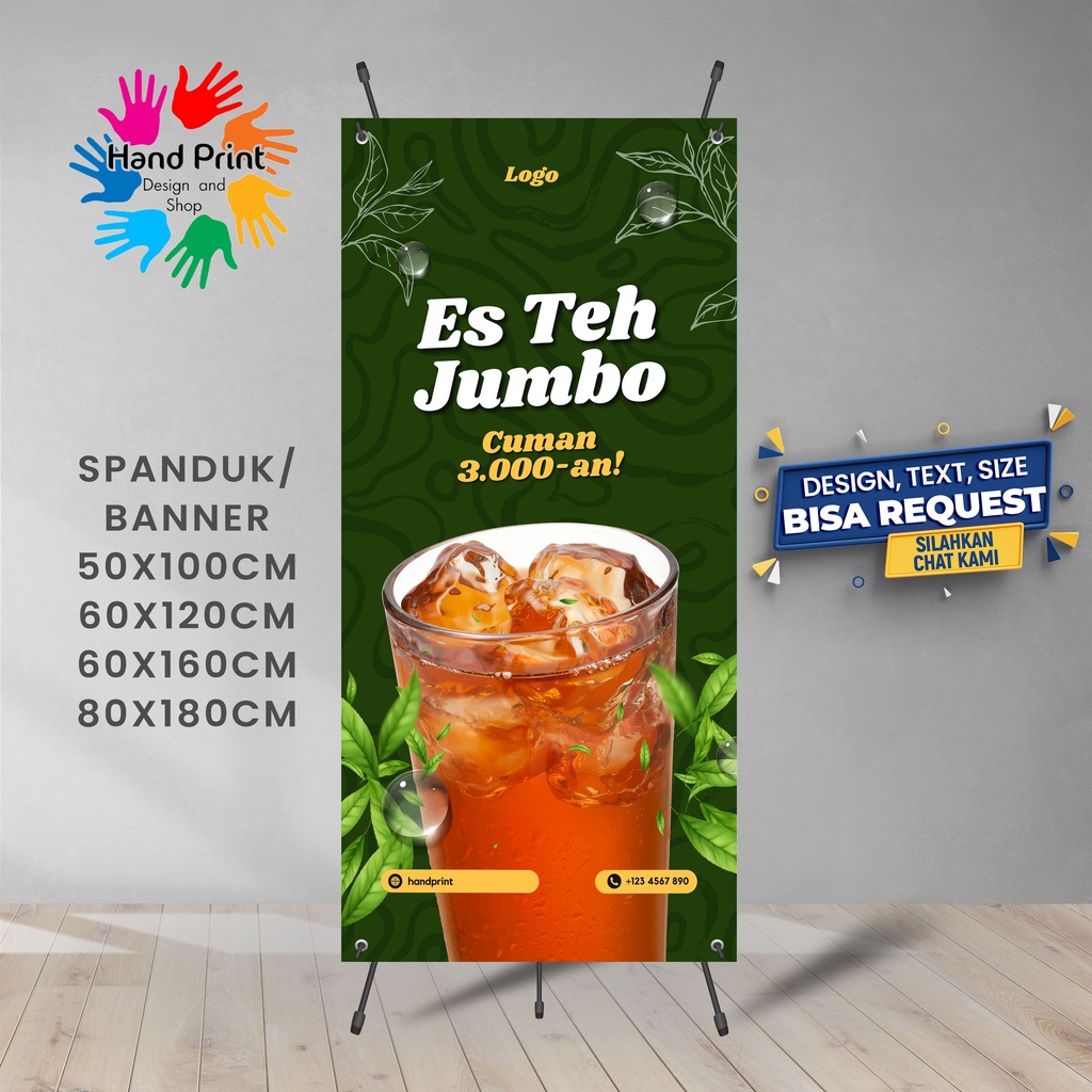 Jual SPANDUK BANNER Minuman Es Teh Manis Lemon Tea Teh Jumbo Bisa ...