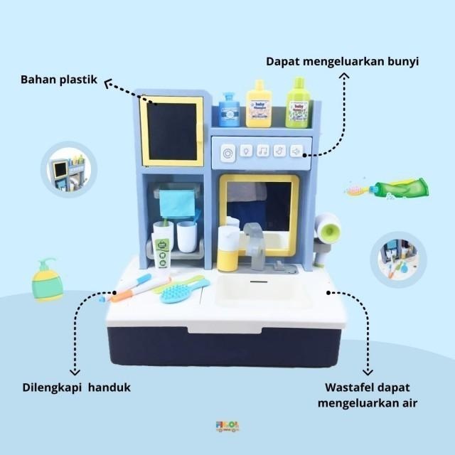 Jual Children Wash Stand Mainan Wastafel Anak 6913B | Shopee Indonesia