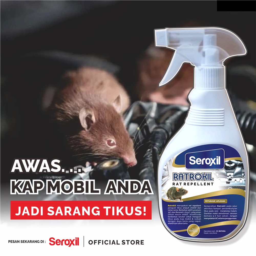 Jual Seroxil Rodent Repellent Cairan Pengusir Tikus Mesin Mobil isi ...