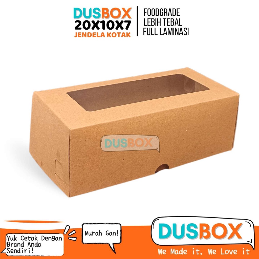 Jual Box 20x10x7 Laminasi Jendela / Box Bolu Gulung / Box Bomboloni ...