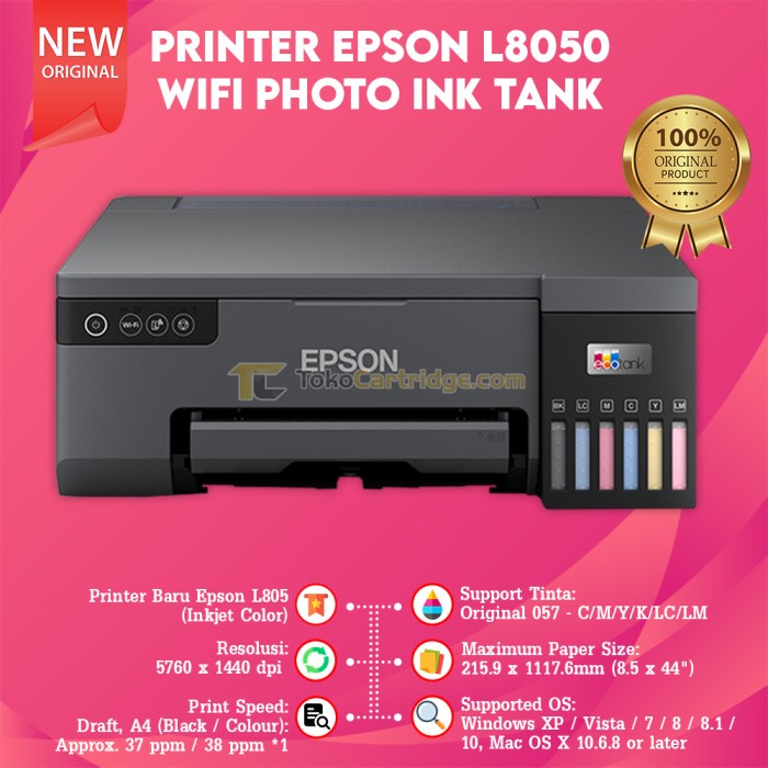 Jual Printer Epson L8050 L 8050 Photo ID Card Print - Pengganti L805 | Shopee Indonesia