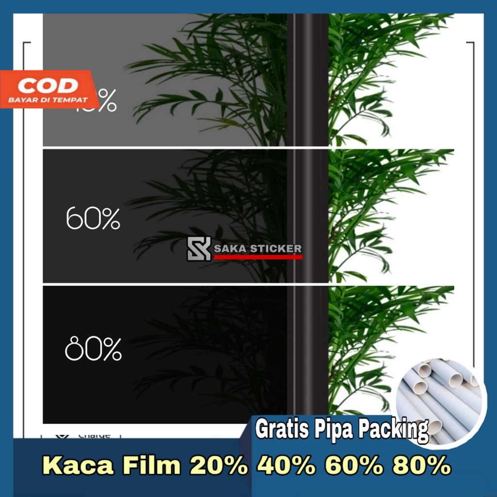 Jual Sticker Stiker Kaca Film Riben Hitam Jendela Cermin Wallpaper ...