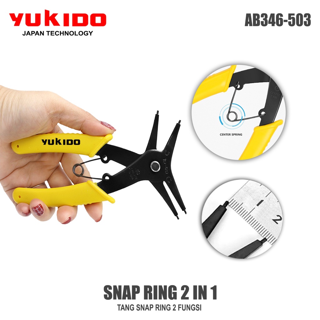 Jual YUKIDO Snap Ring Pliers 4 Way Tang Penjepit Lurus Buka Tutup 2 ...