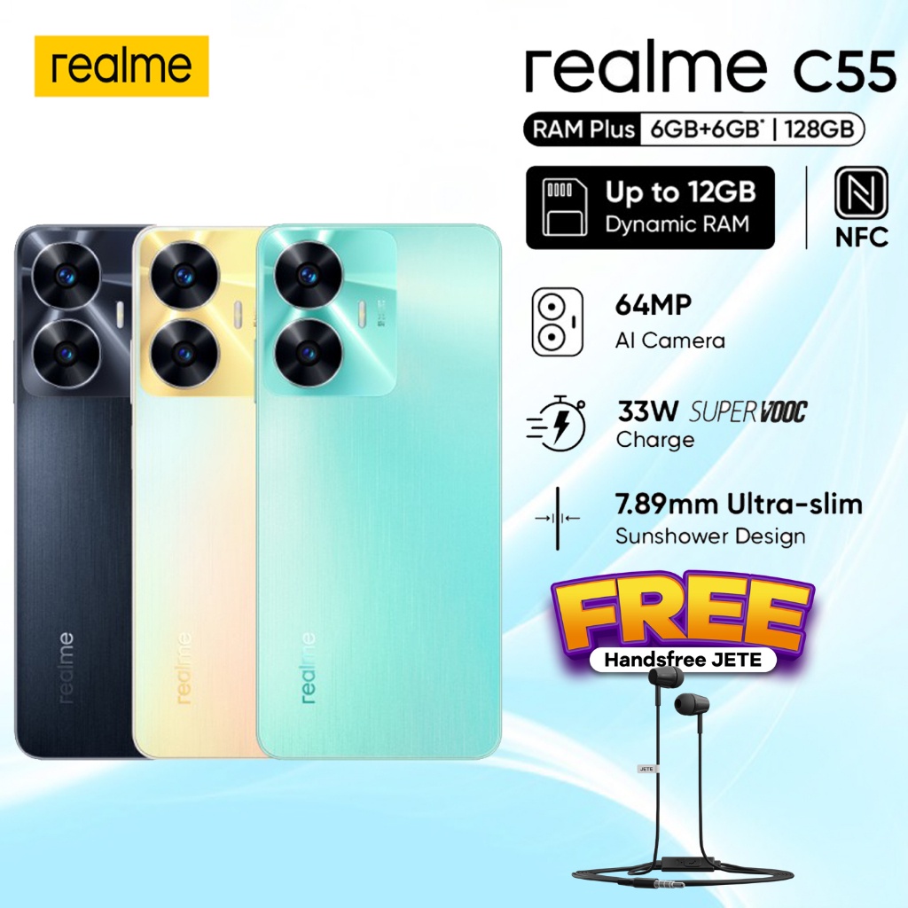 Jual Realme C55 6GB/128GB - 64MP AI Camera | Up to 12GB Dynamic RAM ...