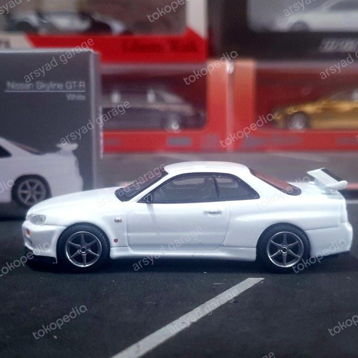 Jual Diecast Mini GT Nissan Skyline GTR R34 White no 397 LP27 | Shopee ...
