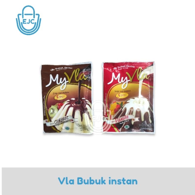 Jual [EJC] My Vla Coklat Vanila Vla Bubuk Instan 63gr | Shopee Indonesia