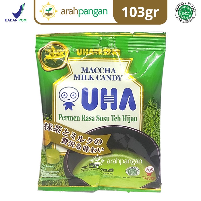 Jual MACCHA Milk Candy Permen Matcha UHA 103gr | Shopee Indonesia