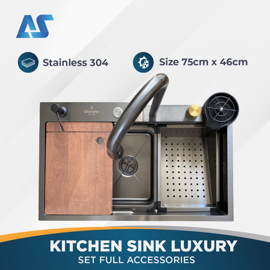 Jual Modern Kitchen Sink Luxury Stainless Steel 304 Tempat cuci piring ...