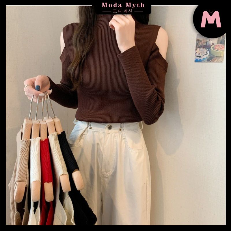 Jual MODAMYTH B01 - BAJU ATASAN WANITA SHOULDER OFF TOP BAJU LENGAN PANJANG WANITA OFF SHOULDER ...
