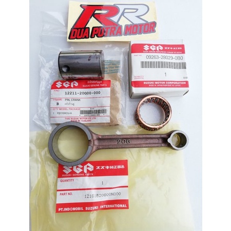 Jual conroad conrod connecting conecting road kit stang seher piston original ori suzuki shogun ...