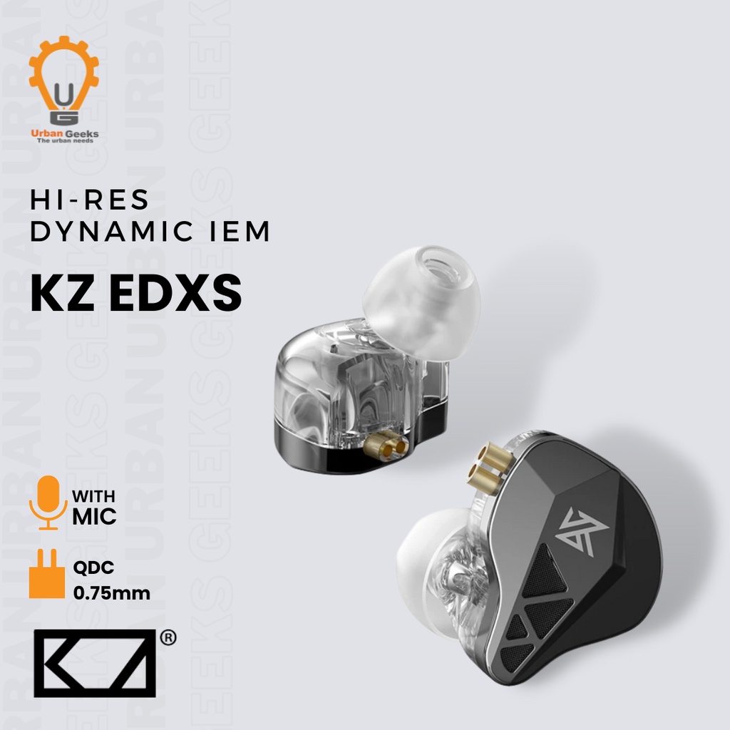 Jual KZ EDXS Metal In Ear Earphone 10MM Dynamic Driver with MIC | Shopee Indonesia