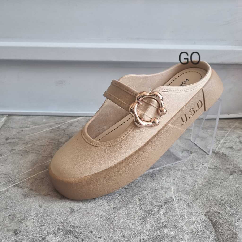 Jual gos PORTO LADY USD Sandal FUJI Viral Slop Jely Gesper Sandal Korea ...