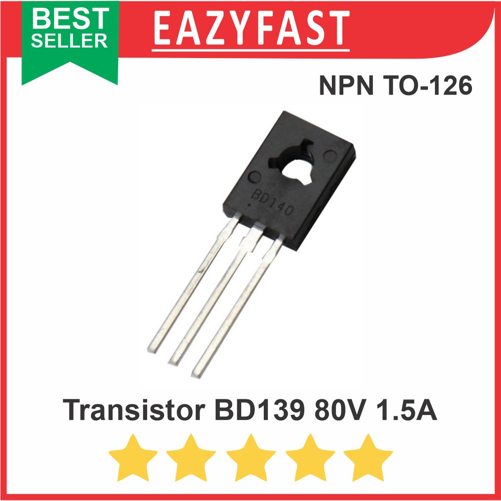 Jual Transistor BD139 BD 139 BJT NPN Power Driver Switch Amplifier TO-126 | Shopee Indonesia