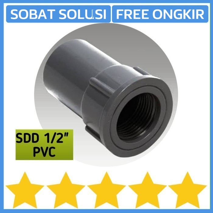 Jual SOCK DRAT DALAM 1/2 INCH PVC FAUCET SDD SOCK FEMALE SPRINKLER 1/2 ...