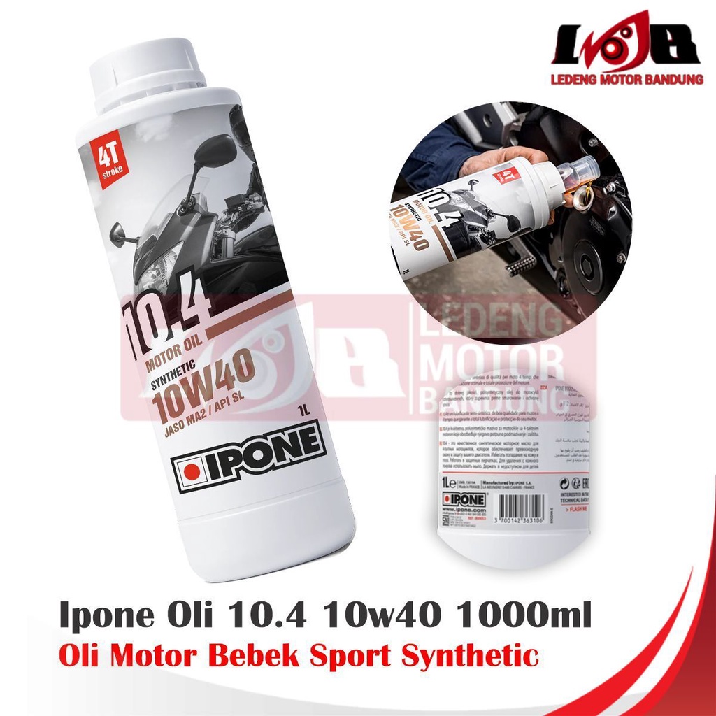 Jual Oli Ipone 10.4 10w40 4T Stroke Synthetic Motor Oil 1000ml | Shopee ...