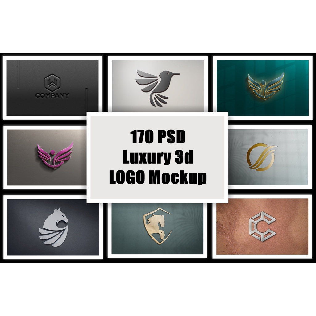 Jual 170 PSD Luxury 3d LOGO Mockup Bundle | Shopee Indonesia