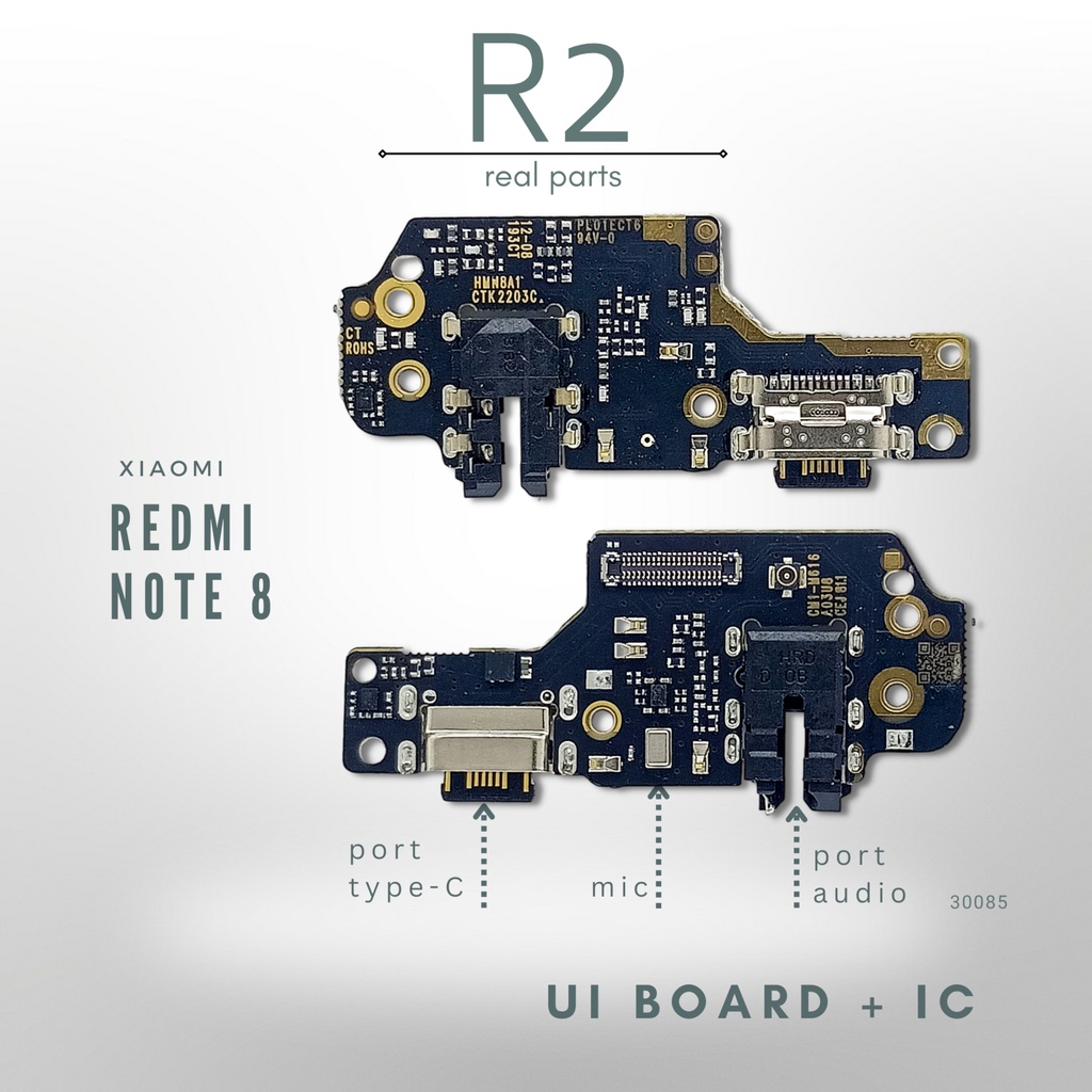 Jual Papan Cas Mic Plus IC / Komponen XIAOMI Redmi Note 8 UI Board PCB ...
