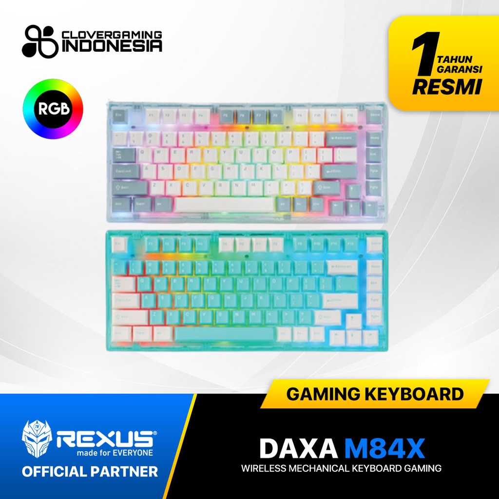 Jual Rexus Daxa M84X Ultimate Keyboard Wireless Bluetooth Gaming ...