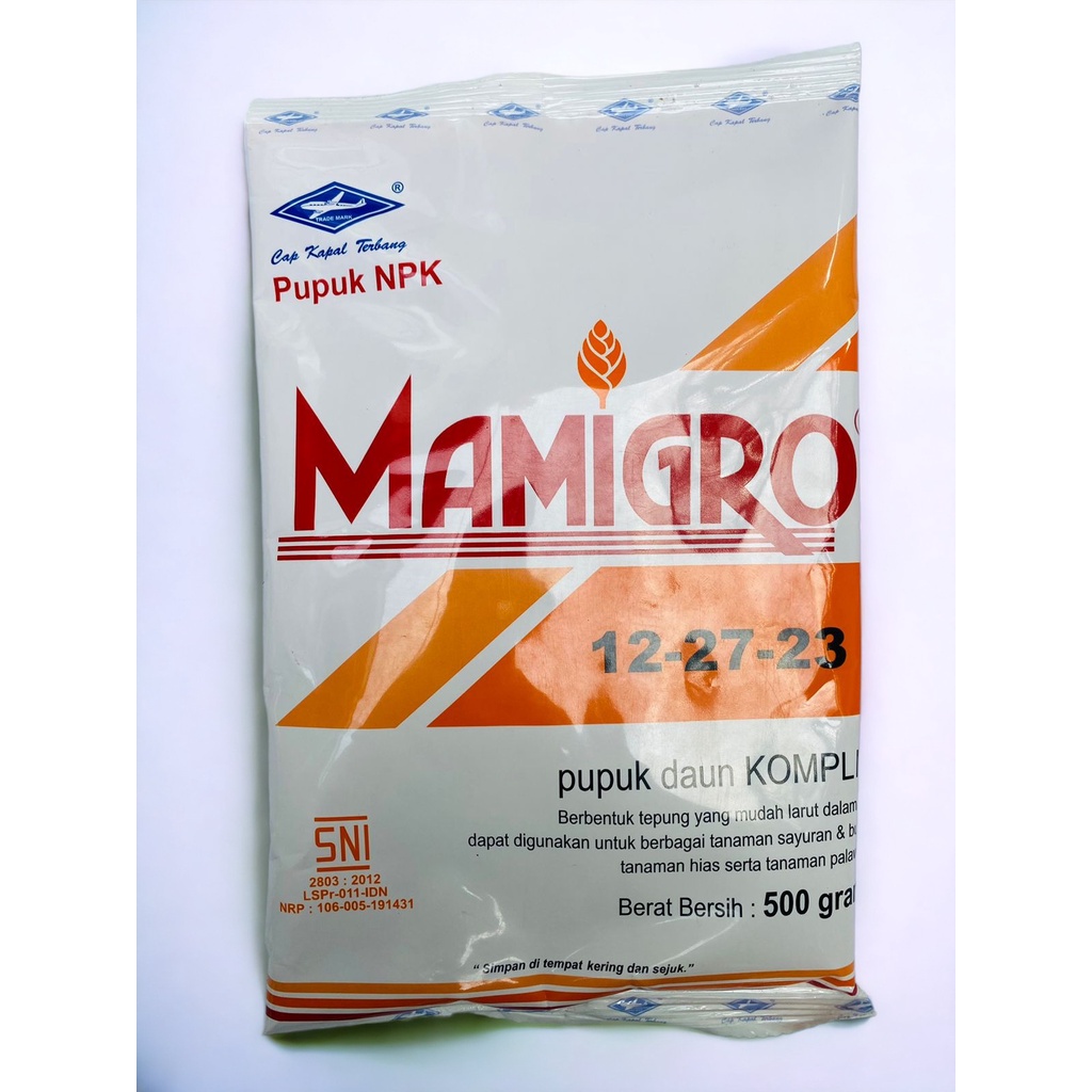Jual Pupuk NPK Daun KOMPLIT MAMIGRO 12-27-23 isi 1kg dari CAP KAPAL ...