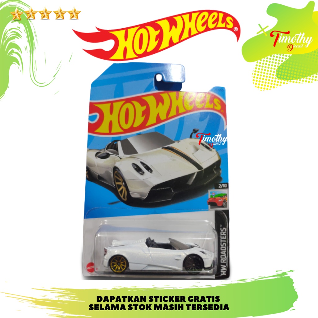 Jual Hot Wheels 17 Pagani Huayra Roadster Putih Eror Error Velg