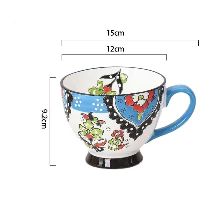 Jual [COD][COD] Mug Keramik Jadul Estetik / Cangkir Keramik Motif ...