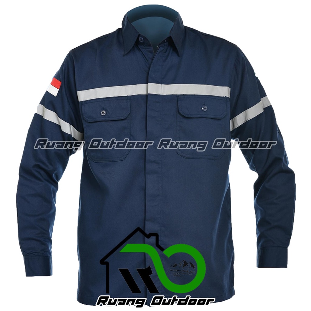 Jual 12.12 SERAGAM SALE / KEMEJA ATASAN WEARPACK BAJU SAFETY K3 OUTDOOR PREMIUM LENGAN PANJANG ...