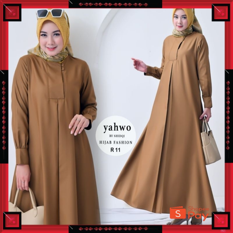 Jual 12.12 SERAGAM SALE / Seragam pns khaki wanita terbaru/gamis PNS khaki kode R 011/gamis pns ...