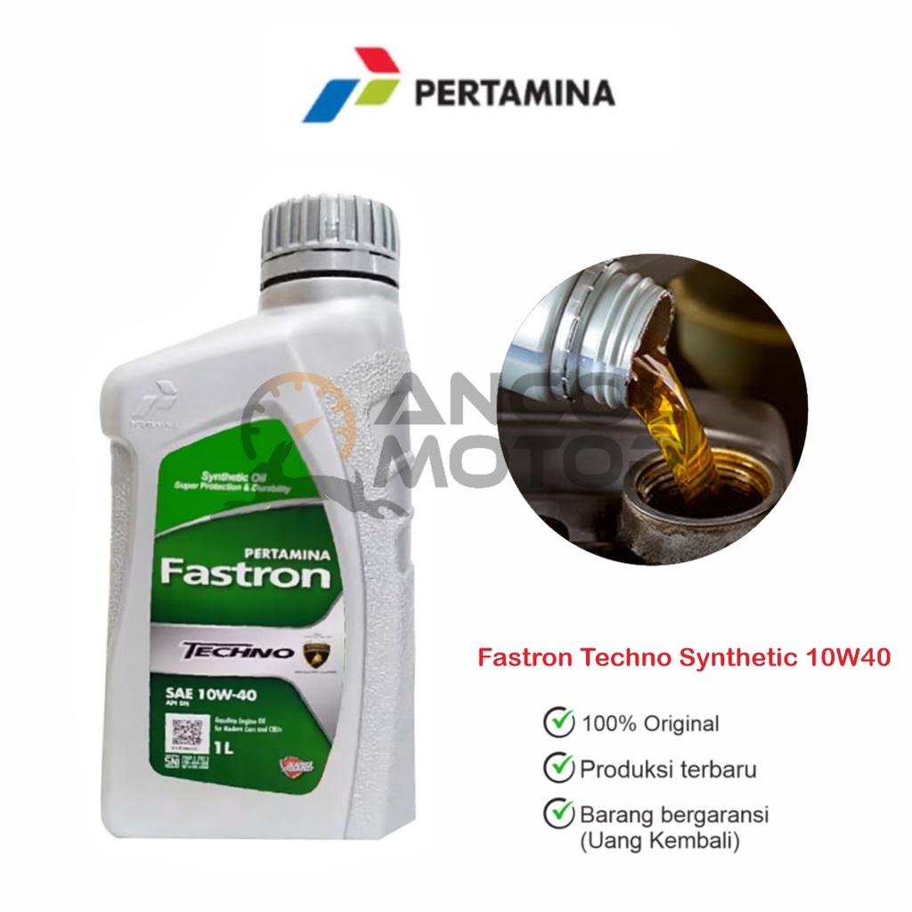 Jual Pertamina Fastron Techno Synthetic Oil 10W40 API SN Mobil Oli 1L ...