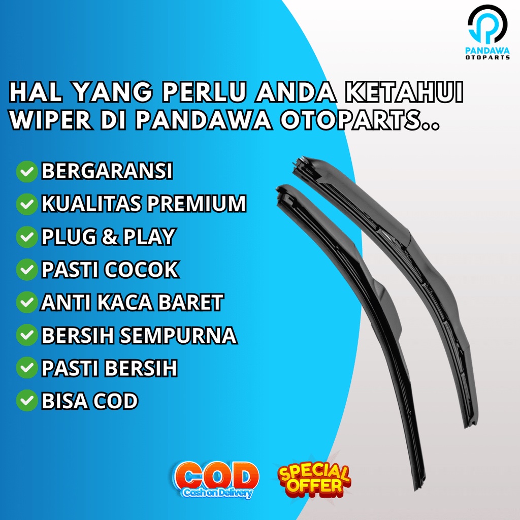 Jual 1 Set Wiper Hybrid Daihatsu Ceria Tanpa Rangka Besi Model Hybrid ...