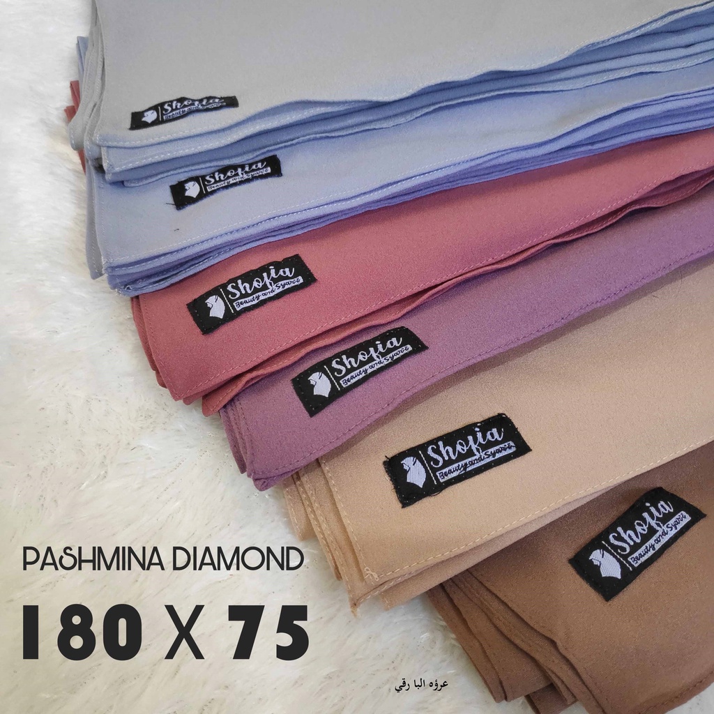 Jual SHOFIA HIJAB - Pashmina Basic polos diamond italiano 180x75 ...
