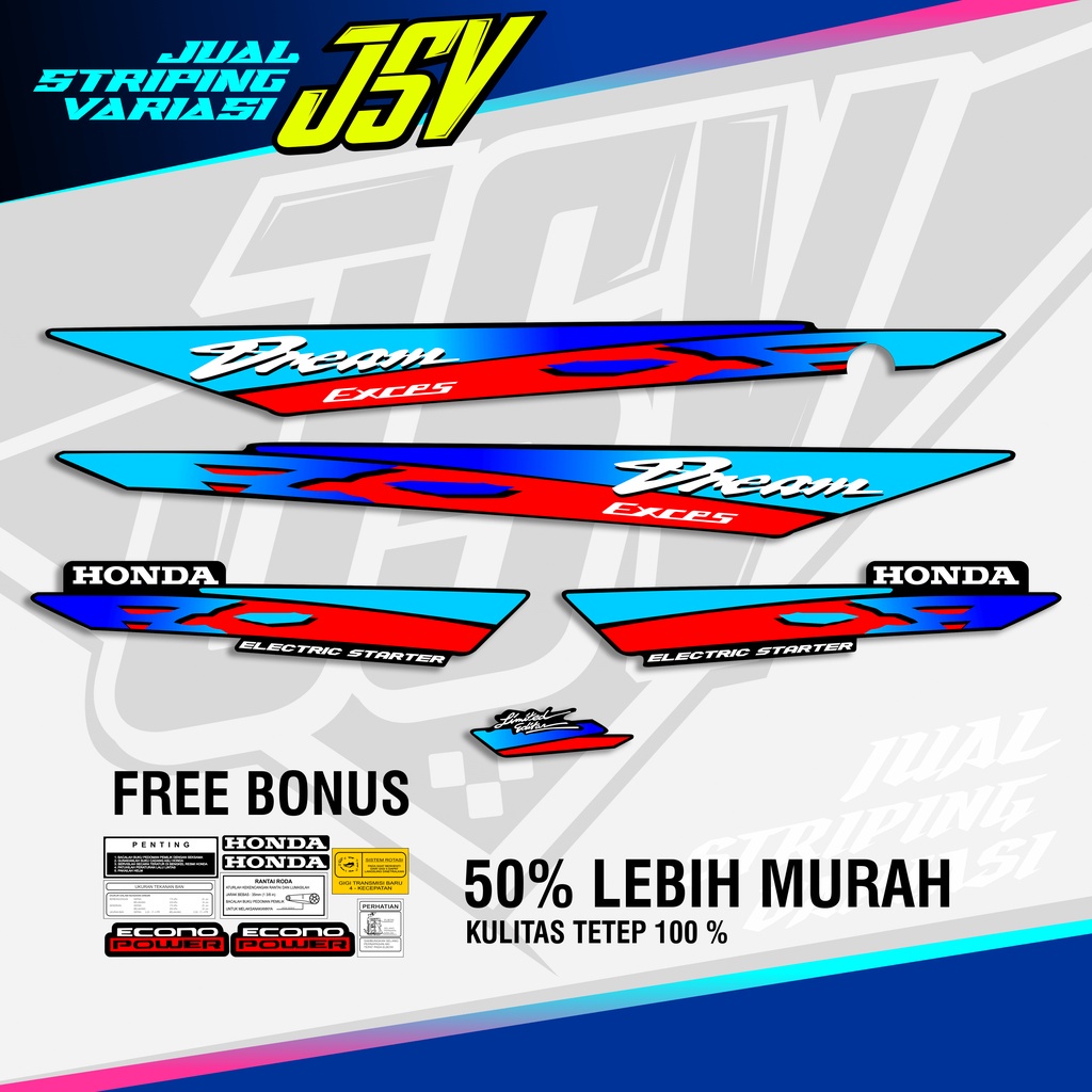 Jual Striping Variasi Honda Dream Stiker Astrea Grand Star Premium ...