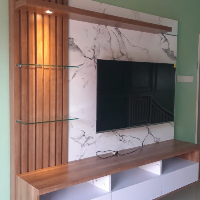 Jual Meja TV Buffet TV Rak TV HPL Gantung 180x180 | Shopee Indonesia