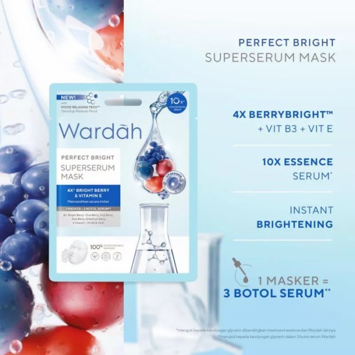 Jual Wardah Perfect Bright Superserum Sheet Mask 20mL - Masker Wajah Wardah | Shopee Indonesia