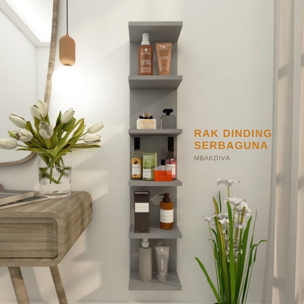 Jual Rak dinding tempel serbaguna hiasan dekorasi rumah kosmetik vas ...