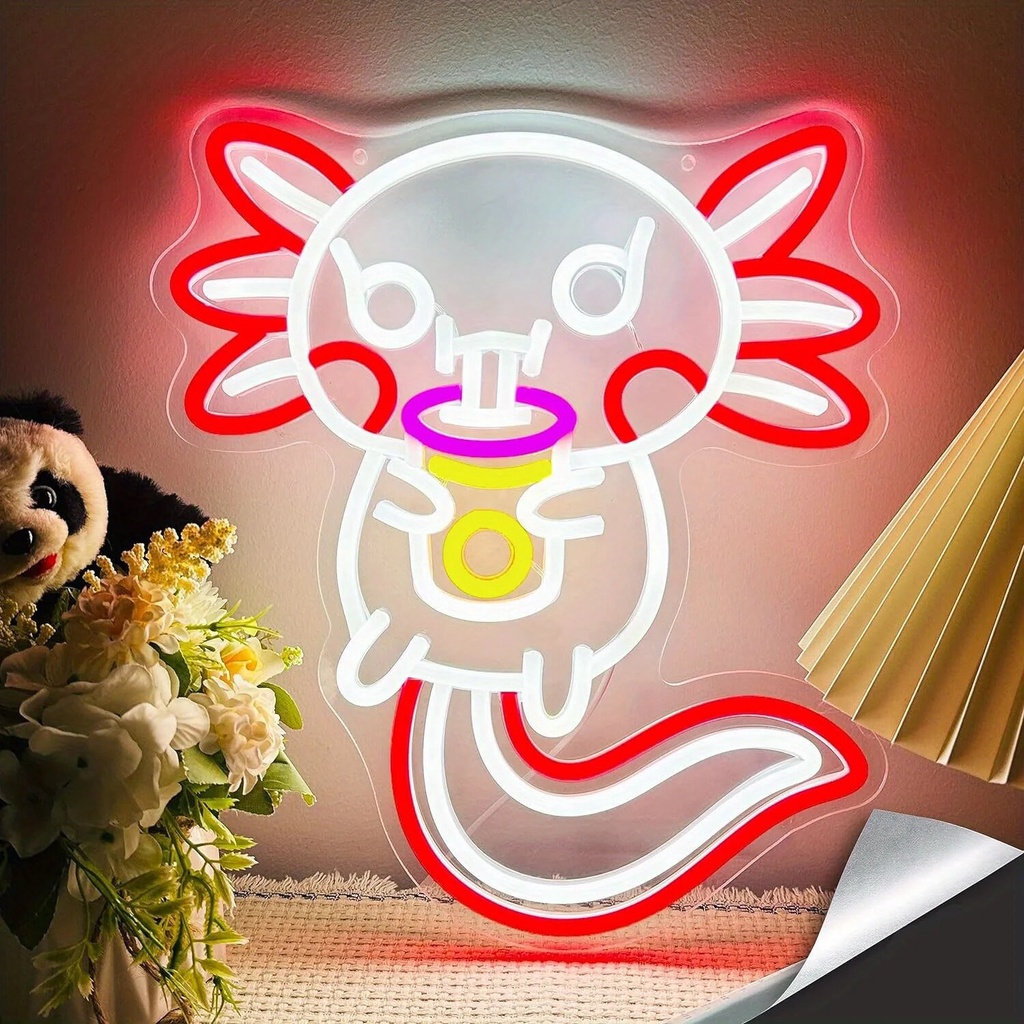 Jual Axolotl Neon Sign Kawaii Axolotl Decor Neon Light Cute Decor ...