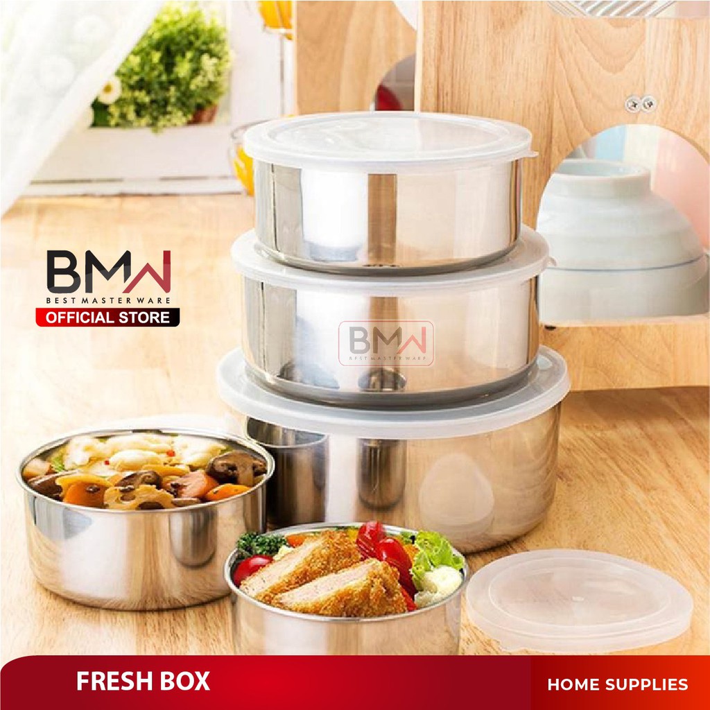 Jual BMW Kitchen Ware - Fresh Box Set Stainless Steel Lunch Box Tempat ...