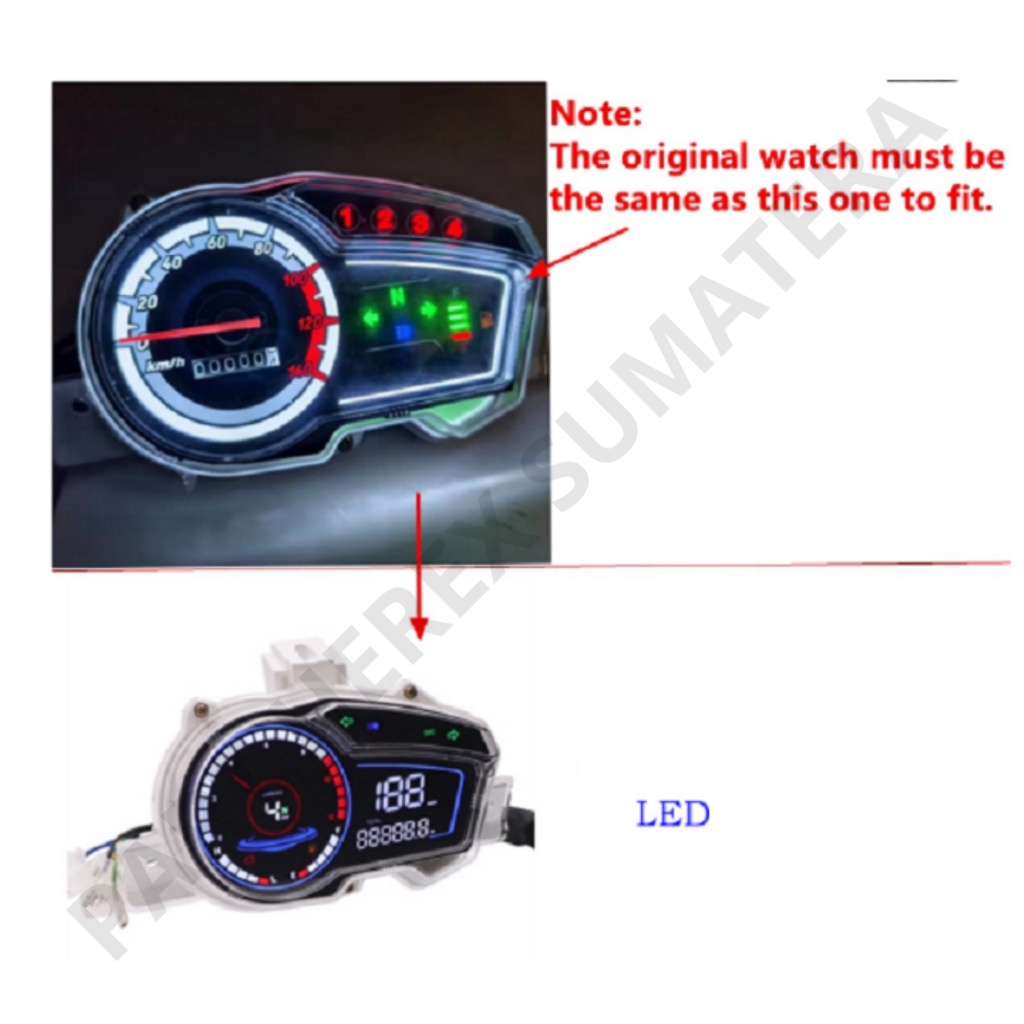 Jual speedometer spidometer digital jupiter mx king MX150 Y15ZR Exciter ...