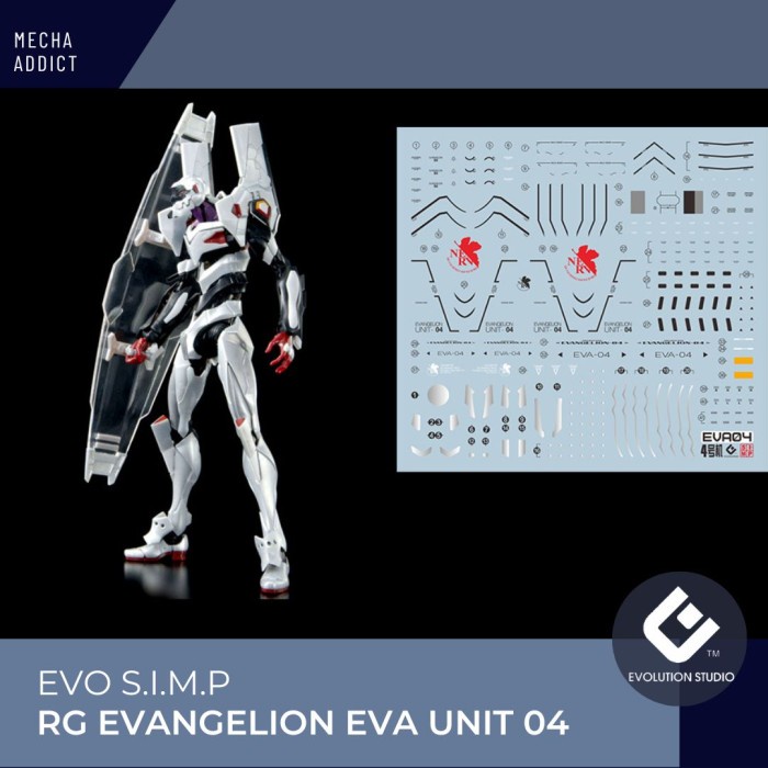 Jual Water Slide Decal RG EVANGELION EVA UNIT 04 by EVO SIMP | Shopee ...