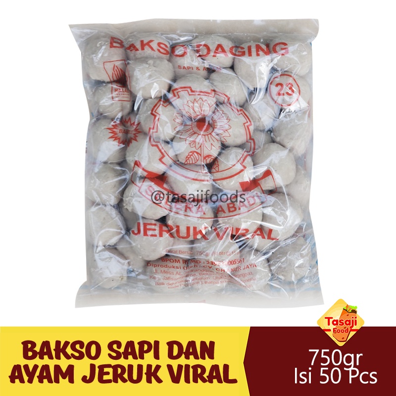 Jual Bakso Sapi Dan Ayam Jeruk Viral Selera Abadi 750gr Isi 50 pcs ...