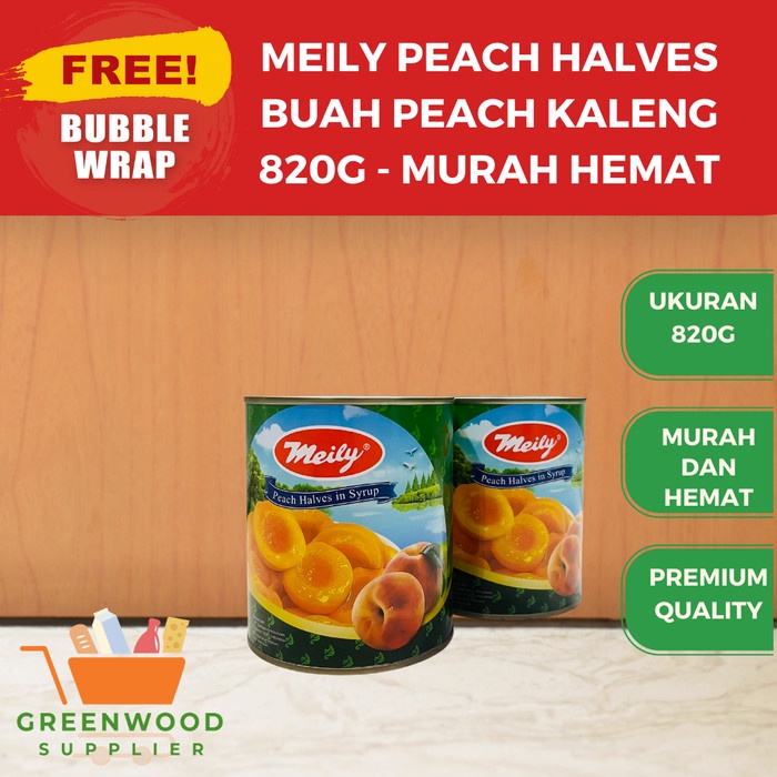 Jual Meily Peach Halves / Buah Peach Kaleng - 820G | Shopee Indonesia