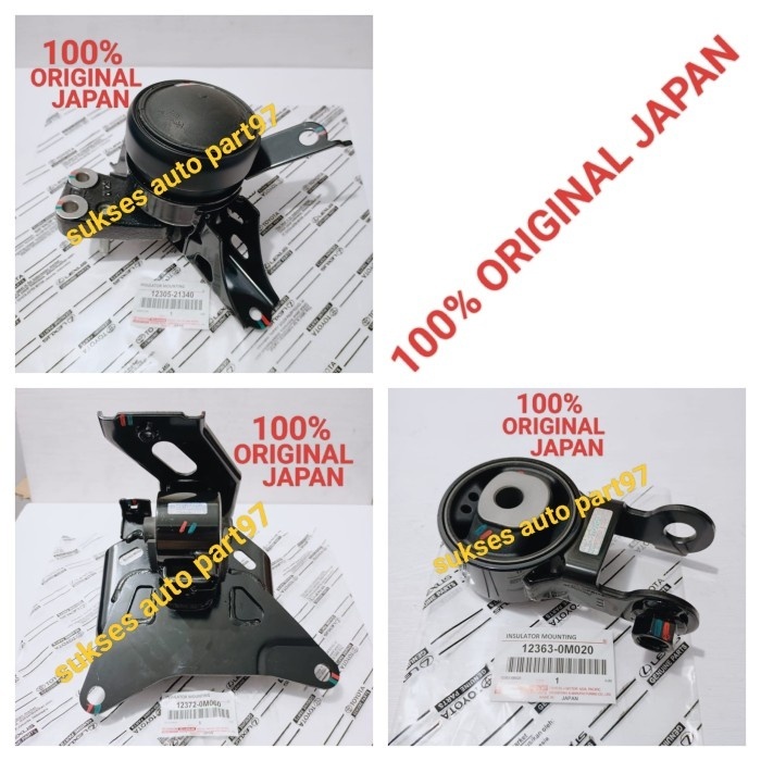 Jual engine mounting full set toyota yaris new vios matic original ...