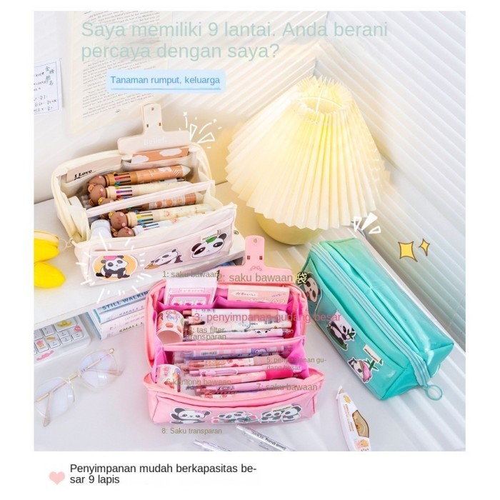 Jual Tempat pensil besar aesthetic kawaii Pencil case kotak pensil ...