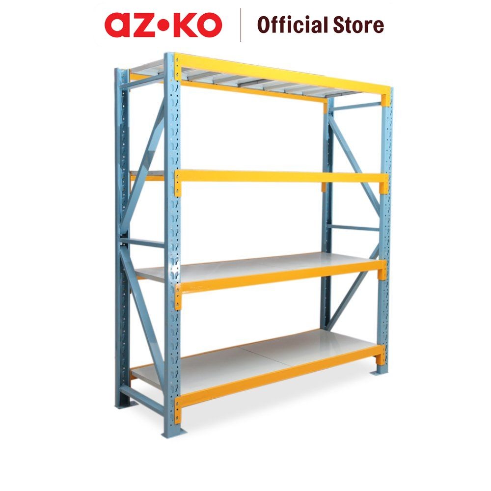Jual AZKO Krisbow Rak Besi Heavy Duty 4 Tingkat Storage Rack Metal ...