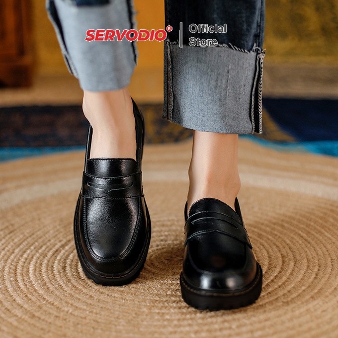 Jual Servodio - Galuh 36-40 Sepatu Docmart Loafers Wanita Flat Shoes ...